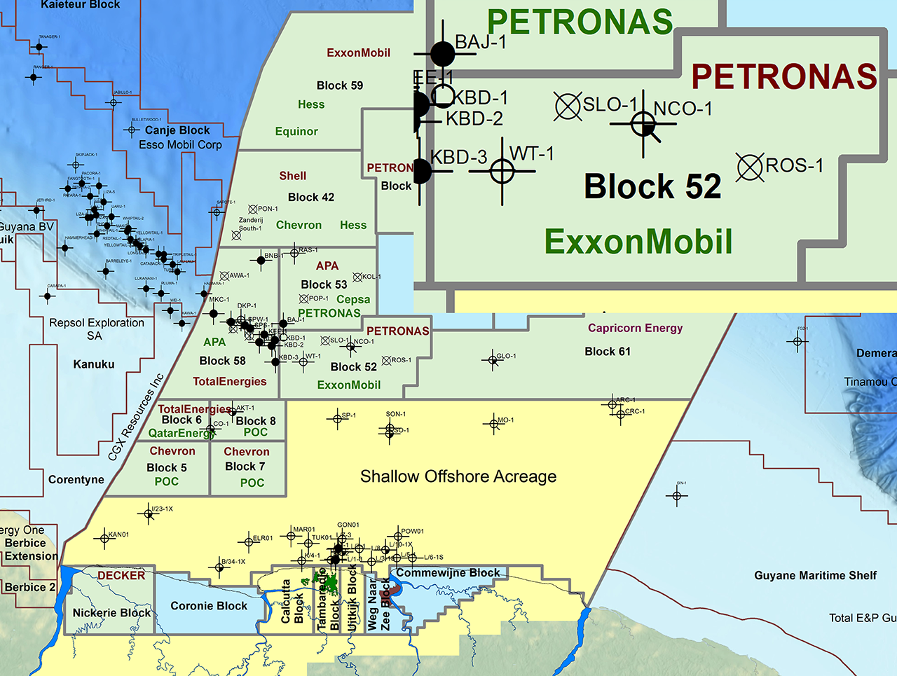 Staatsolie - Petronas bevestigt olievondst in Blok 52 offshore Suriname